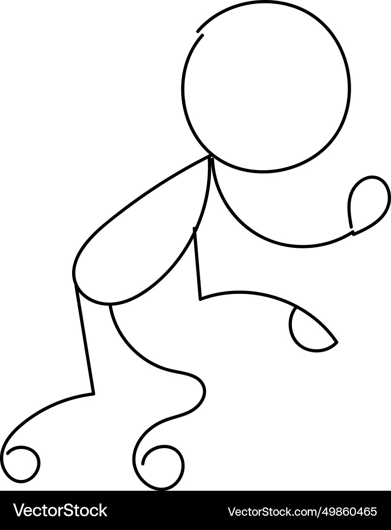 Funny stickman hand drawn style for print Vector Image