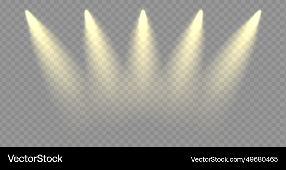 Rays of light flare effect cinema beam Royalty Free Vector