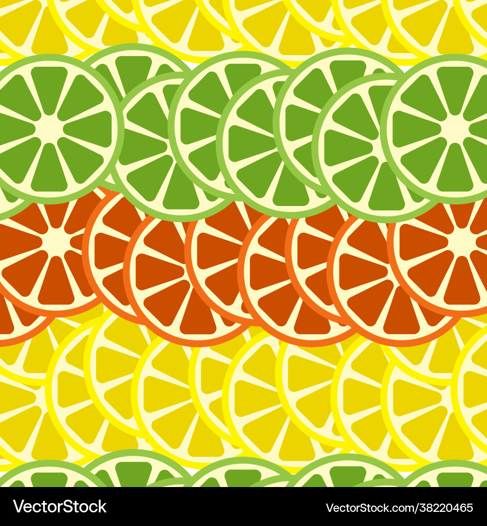 Seamless summer pattern with citrus fruits lemon Vector Image