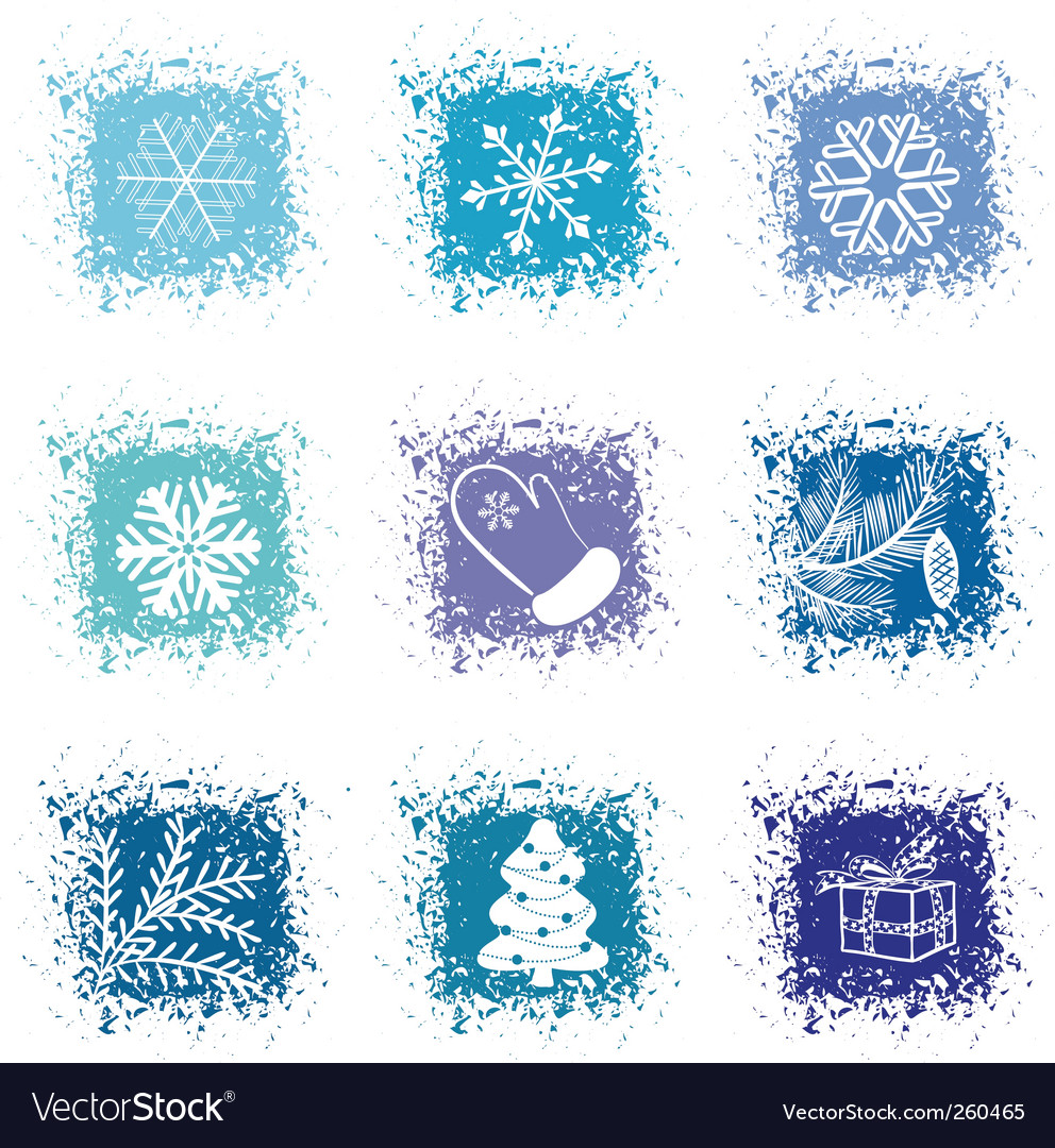 Set christmas icons Royalty Free Vector Image - VectorStock