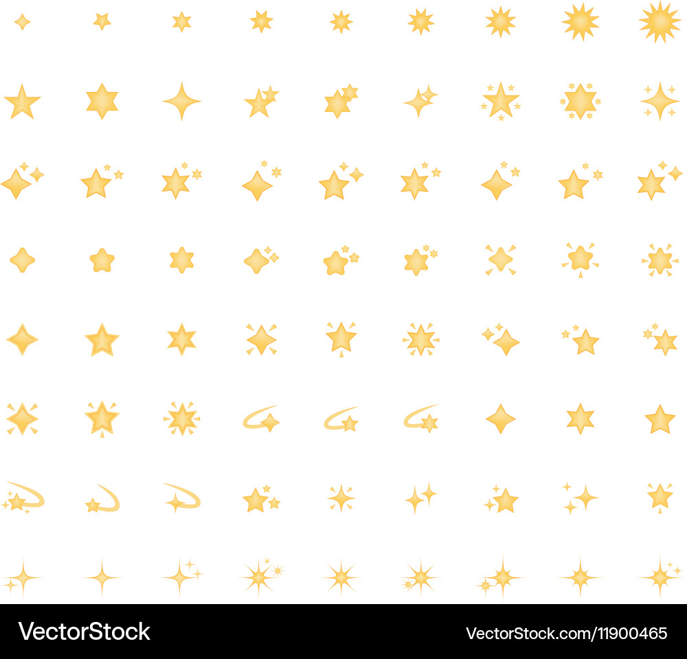 Set of star icon Royalty Free Vector Image - VectorStock