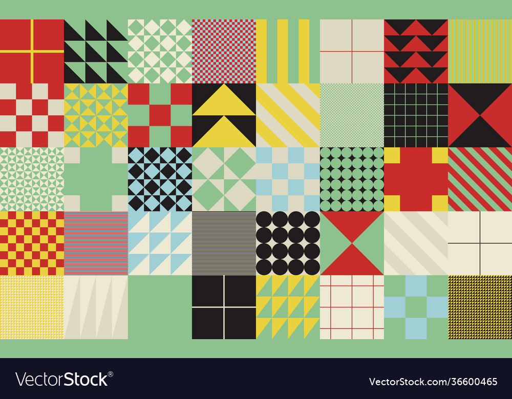 Simple geometric pattern design with basic Vector Image