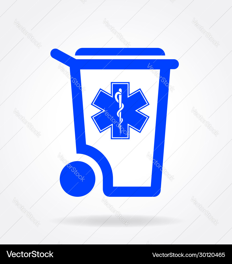 Simple medical waste symbol logo Royalty Free Vector Image
