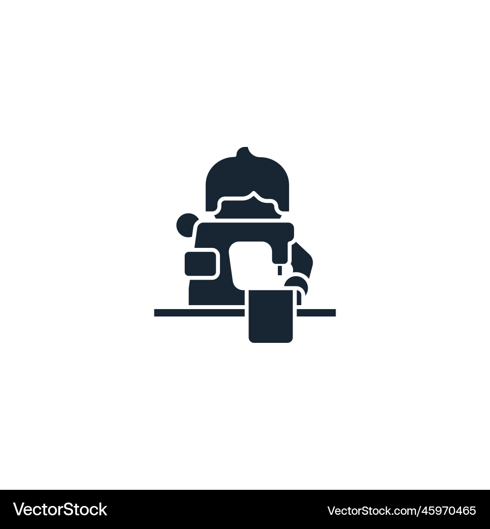 Tailor creative icon from handmade icons Vector Image
