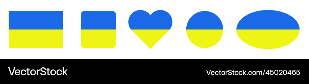 Ukraine flag national ukrainian Royalty Free Vector Image