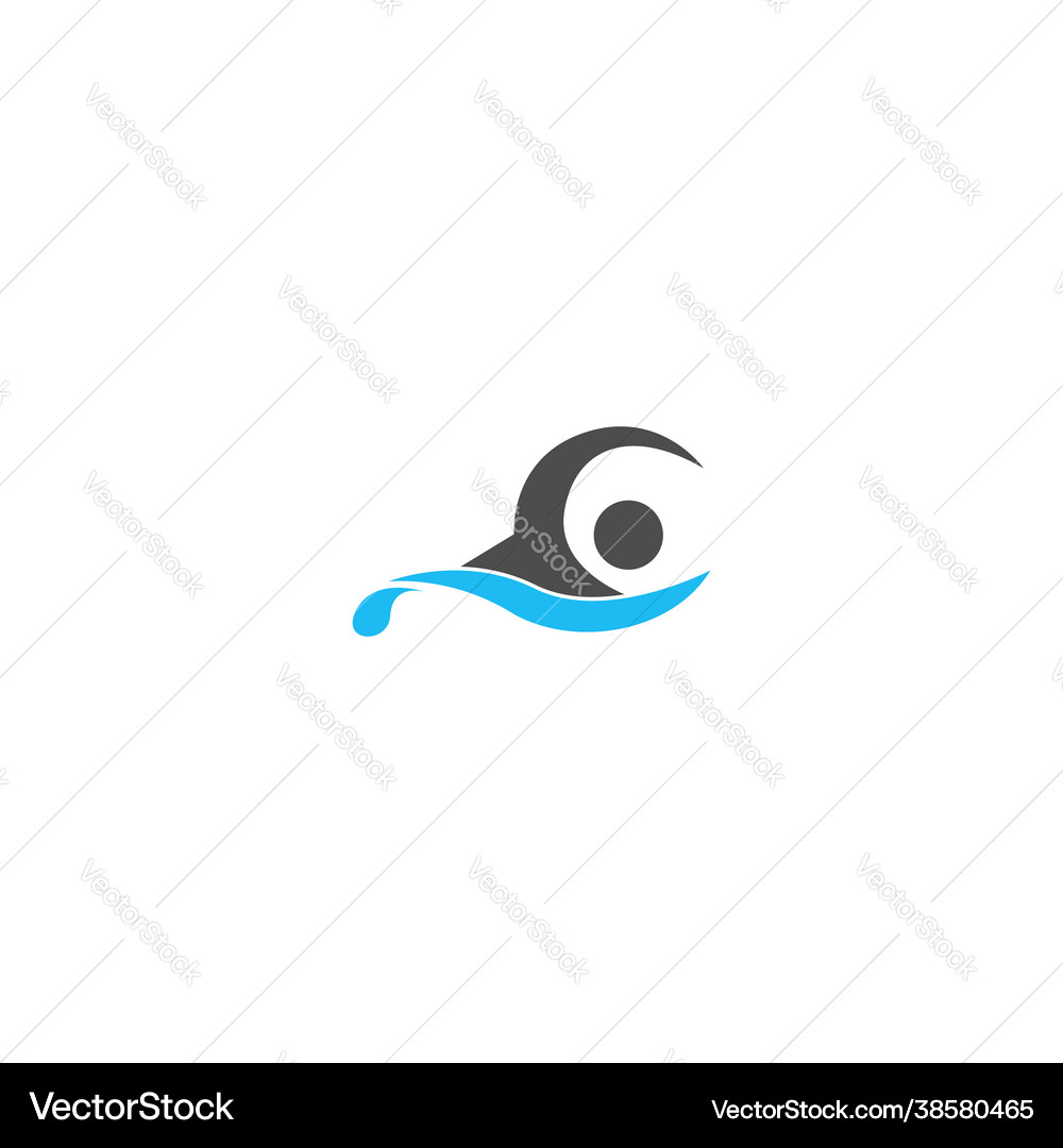 Water sport icon logo design template Royalty Free Vector