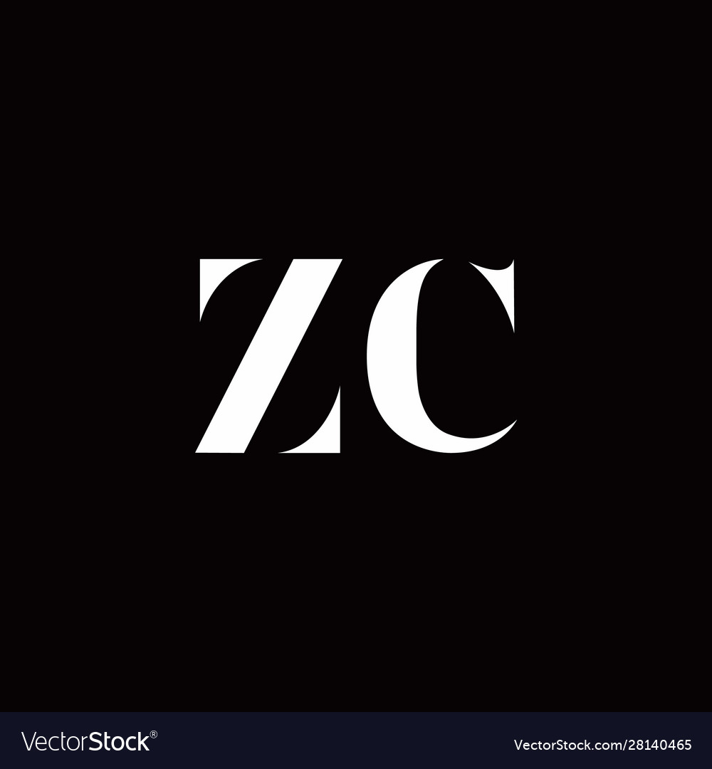 Zc logo letter initial designs template Royalty Free Vector