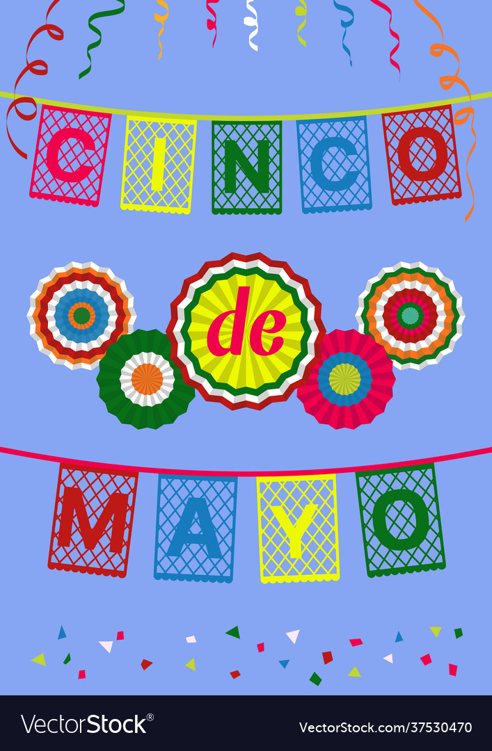 Cinco de mayo 5th may in spanish greeting card Vector Image