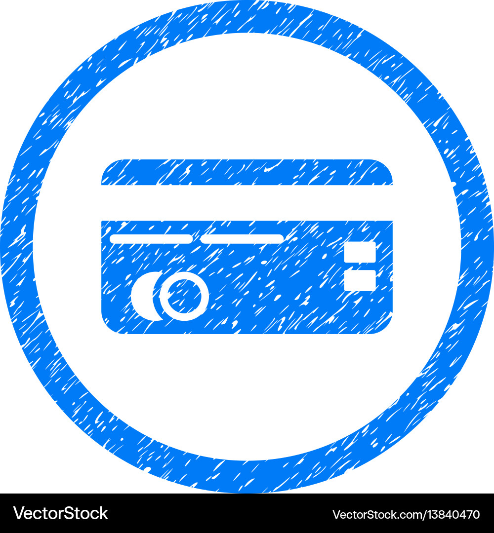 Credit card rounded grainy icon Royalty Free Vector Image