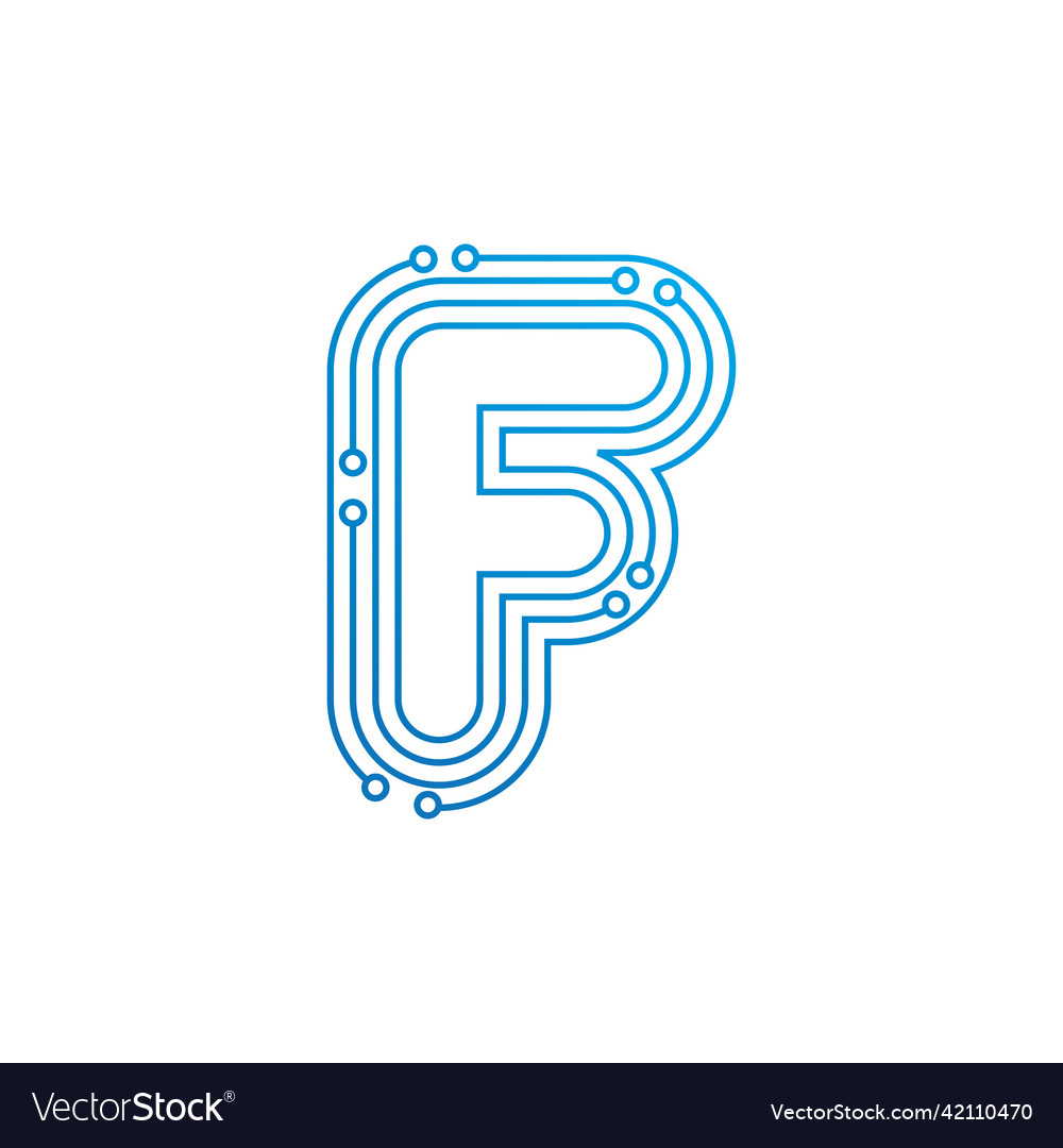 Initial letter circuit Royalty Free Vector Image