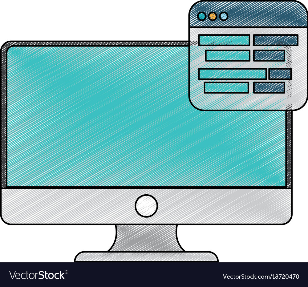 Isolated computer design Royalty Free Vector Image