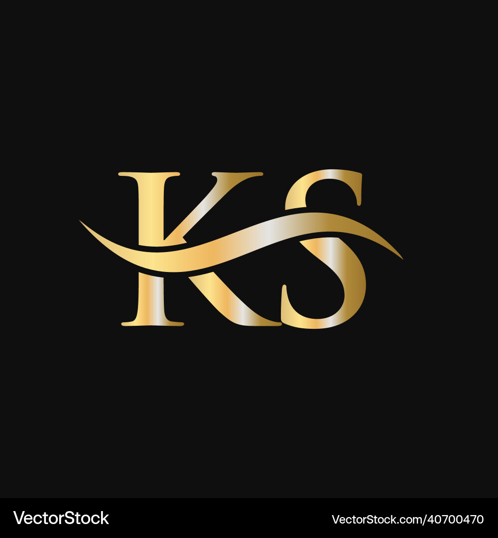 Letter ks logo sign design template k s Royalty Free Vector