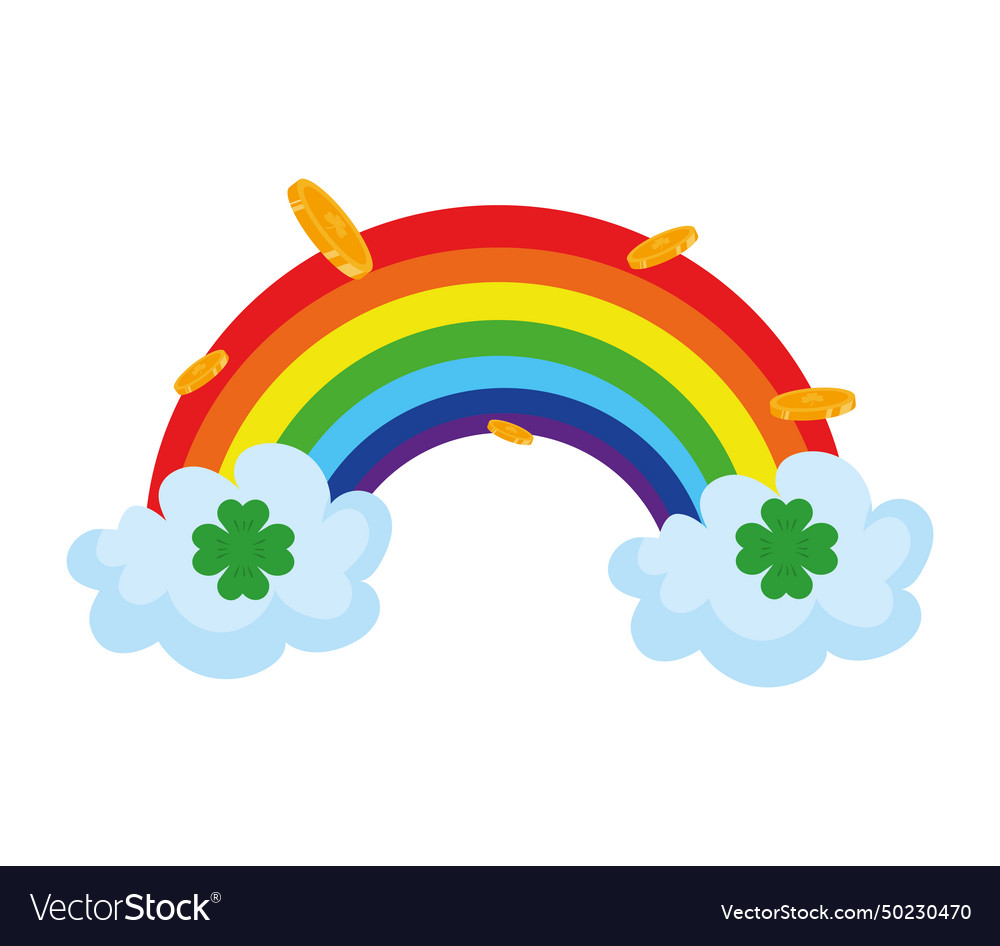 Saint patricks day rainbow Royalty Free Vector Image