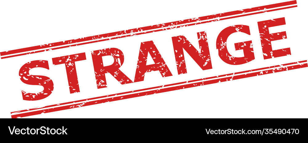 Strange stamp with distress texture and double Vector Image