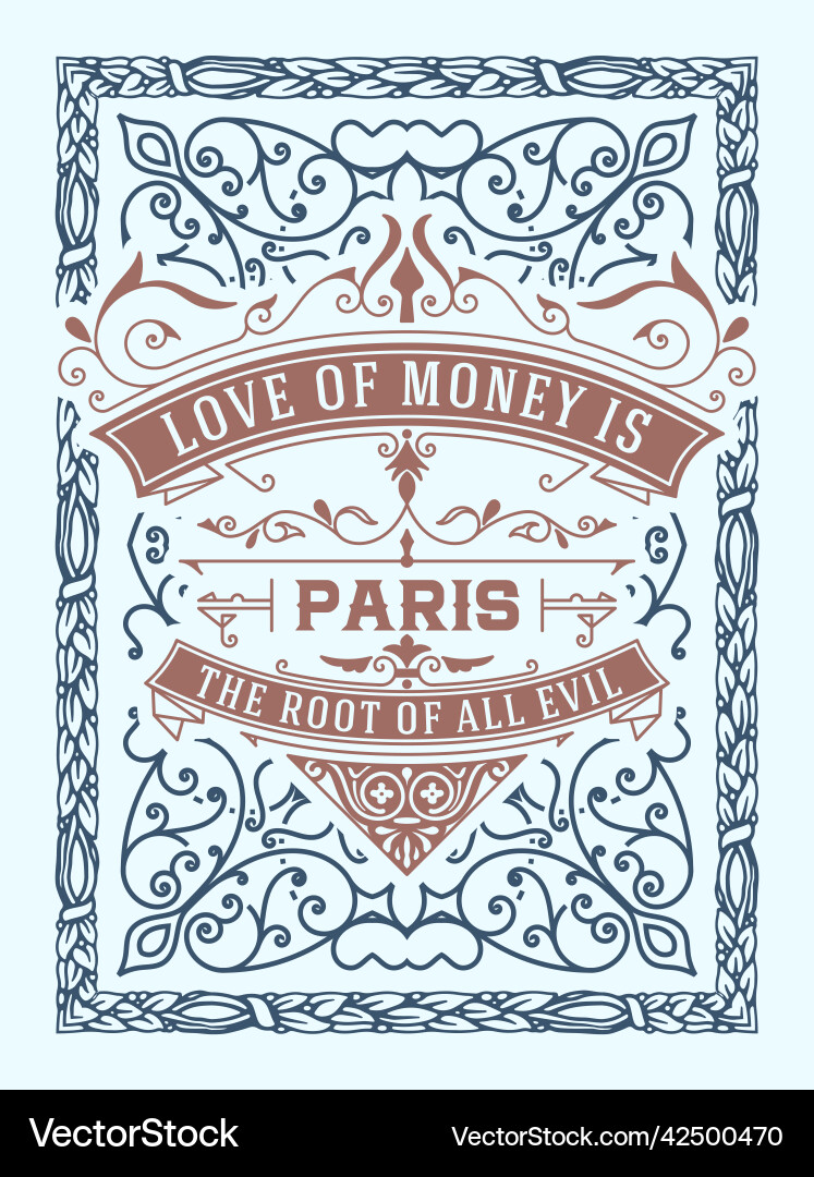 Western card with vintage style Royalty Free Vector Image