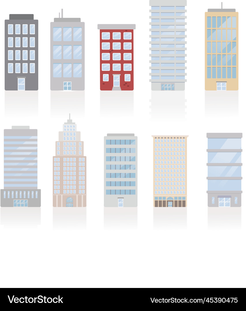 Buildings modern city metropolis Royalty Free Vector Image