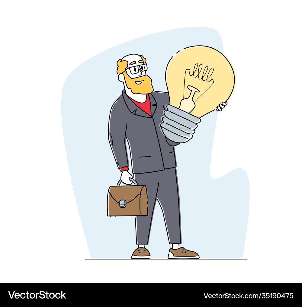 Businessman with creative idea insight business Vector Image
