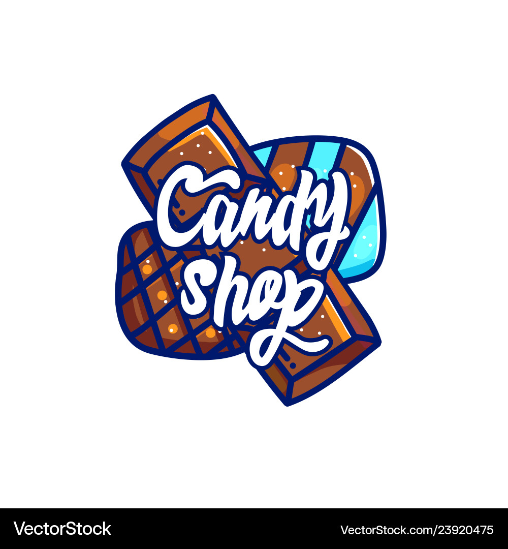 Candy shop hand drawn cartoon Royalty Free Vector Image