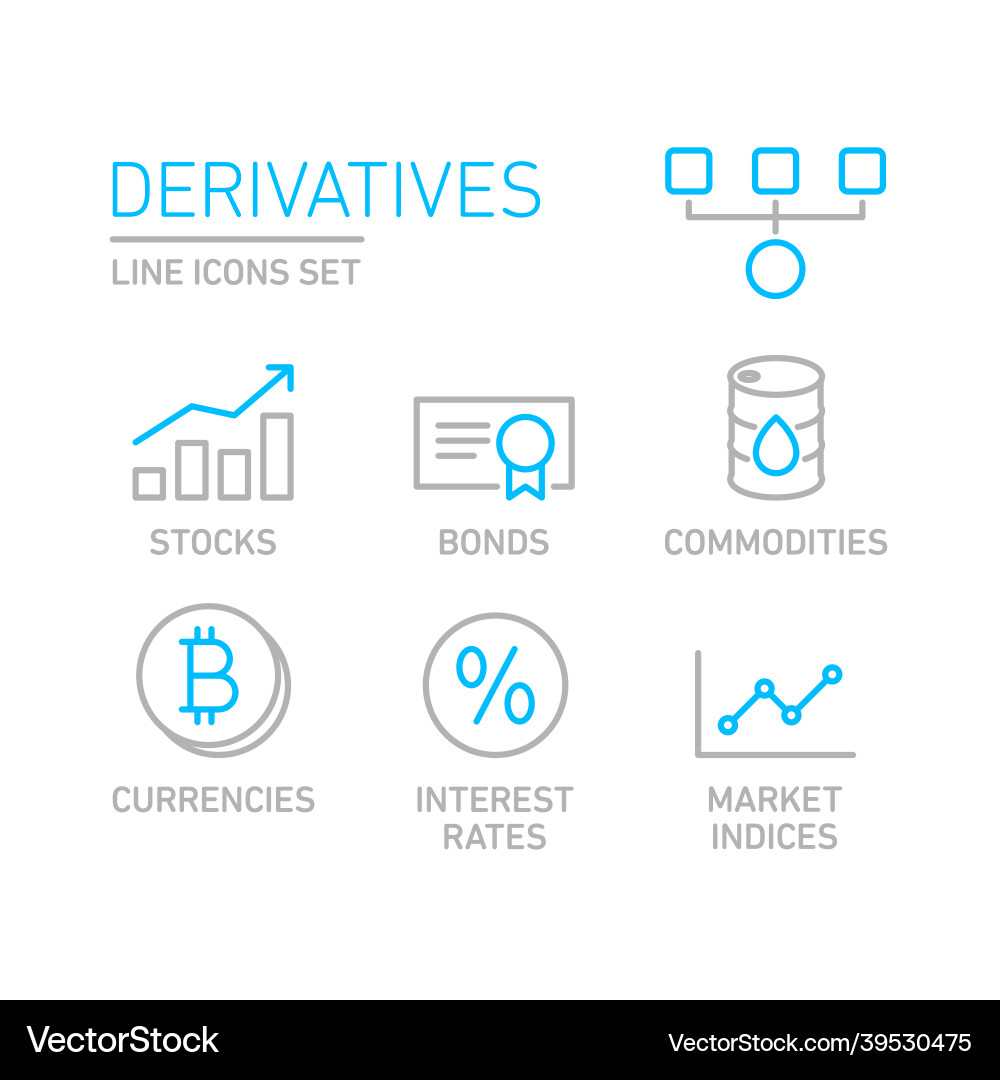 Derivatives infographic icon set trendy modern Vector Image