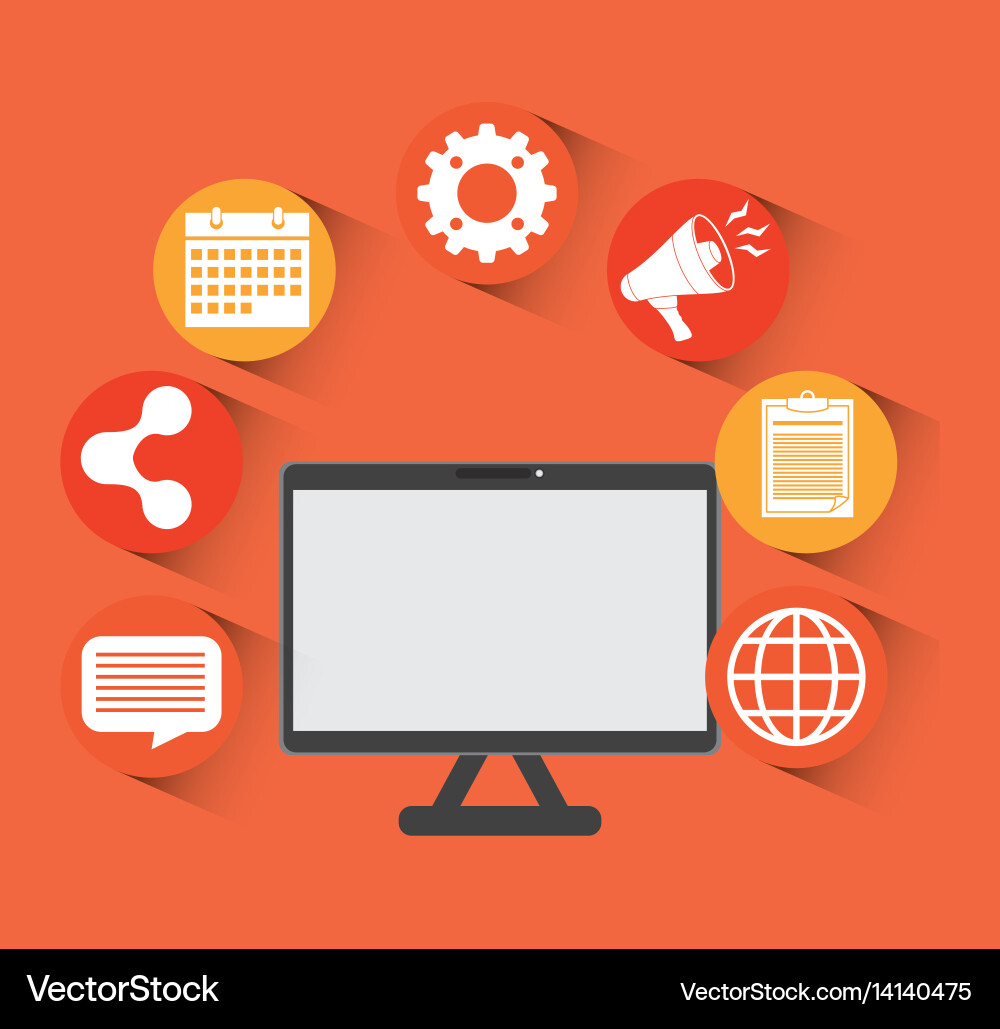 Digital advertising and marketing Royalty Free Vector Image