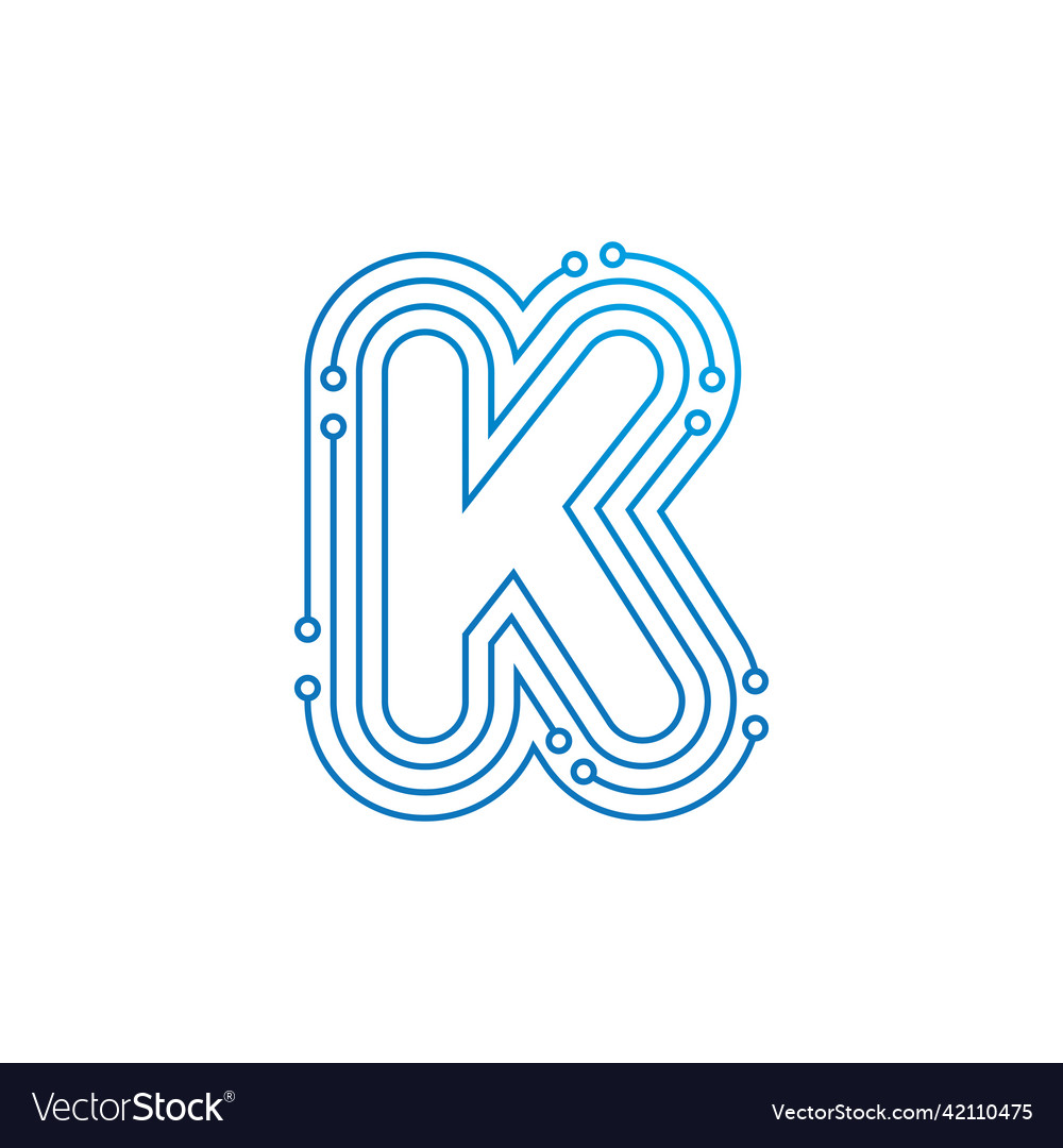 Initial letter circuit Royalty Free Vector Image