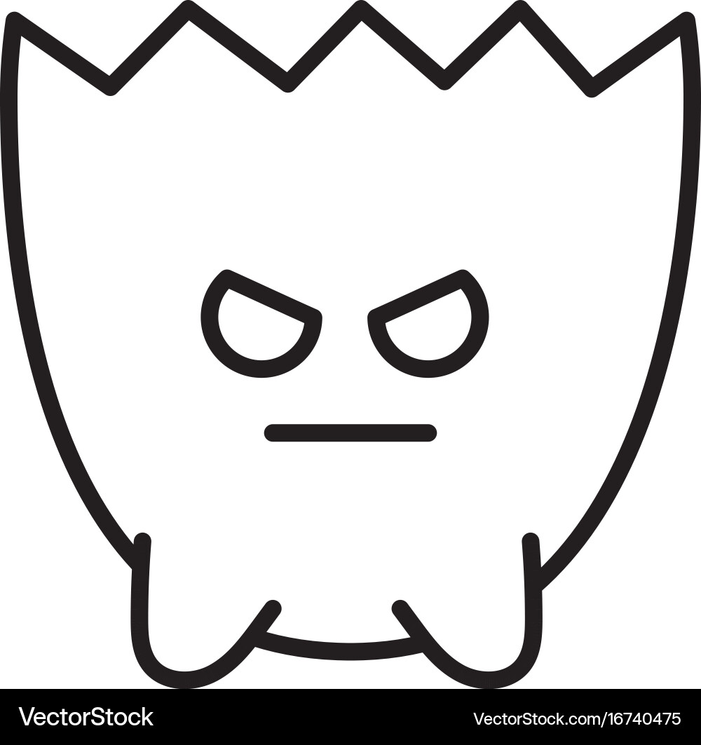 Line video game virtual character to play Vector Image