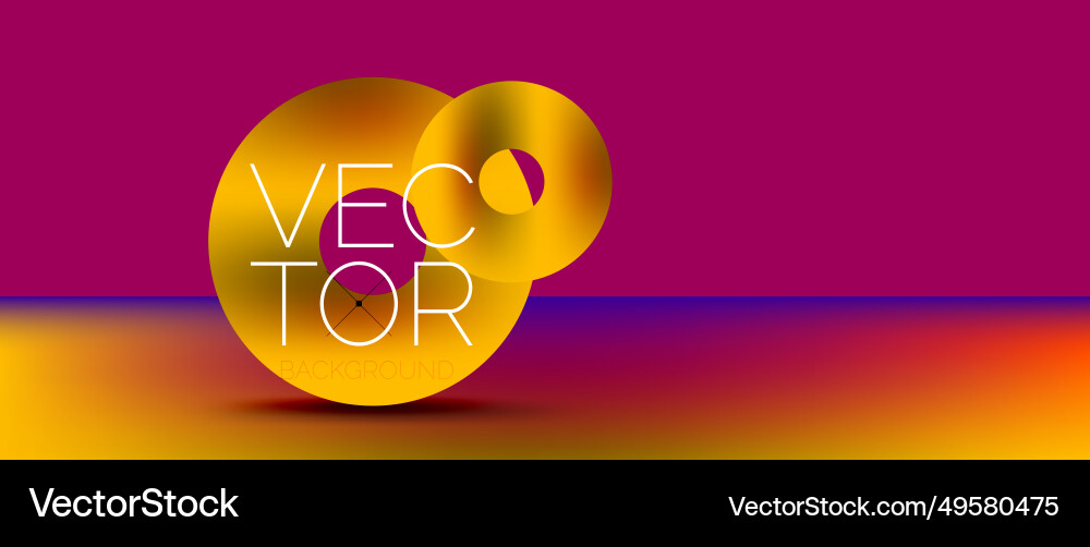 Liquid gradient color geometric shapes and circles