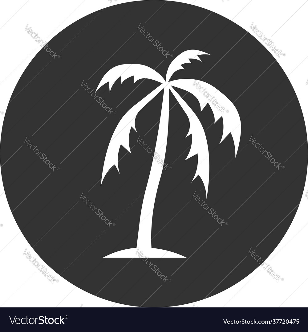 Palm tree icon flat icon in black style Royalty Free Vector Palm tree icon flat icon in black style Royalty Free Vector