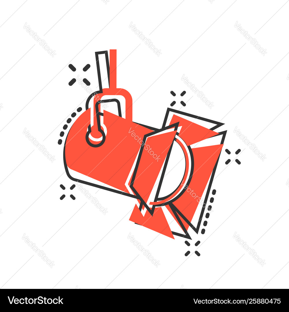 Spotlight icon in comic style lamp cartoon Vector Image