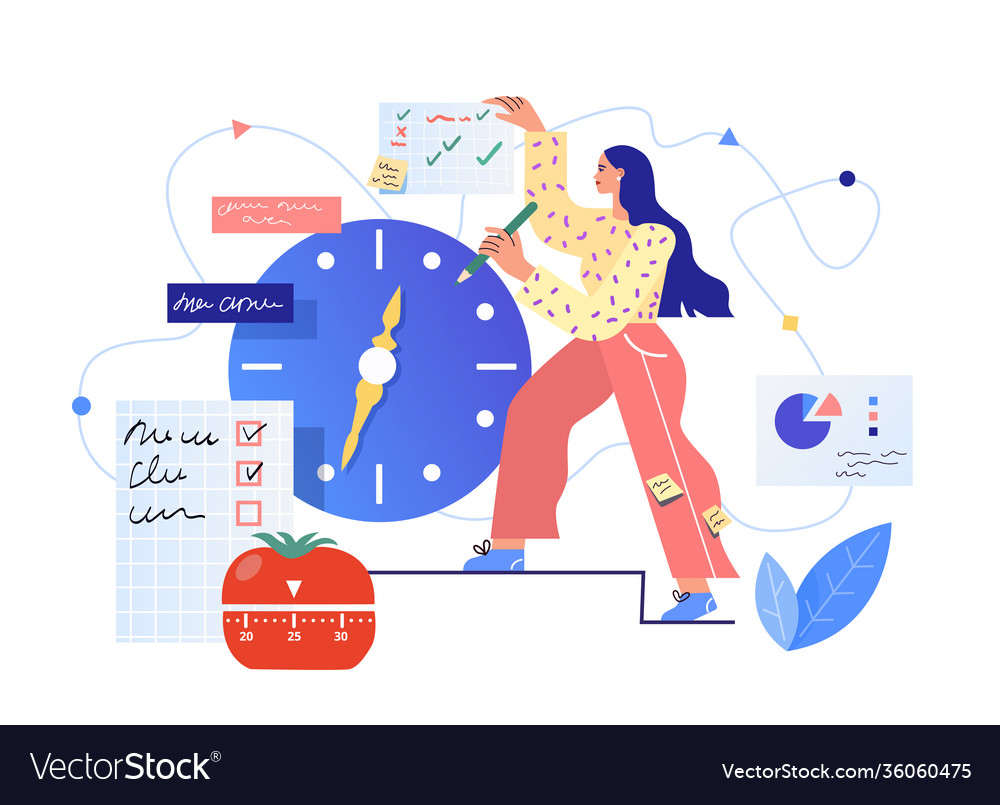 Time planning efficient Royalty Free Vector Image