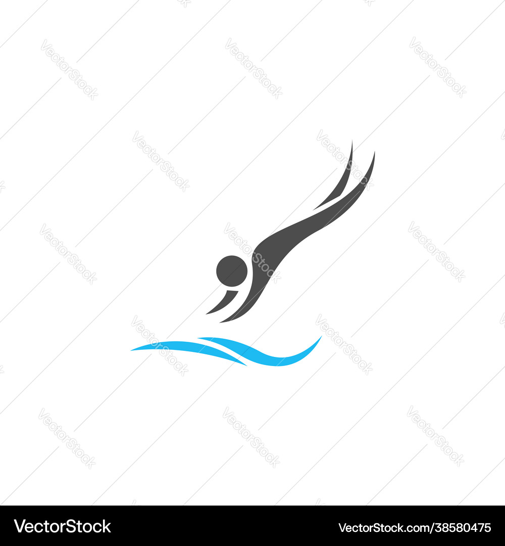 Water sport icon logo design template Royalty Free Vector