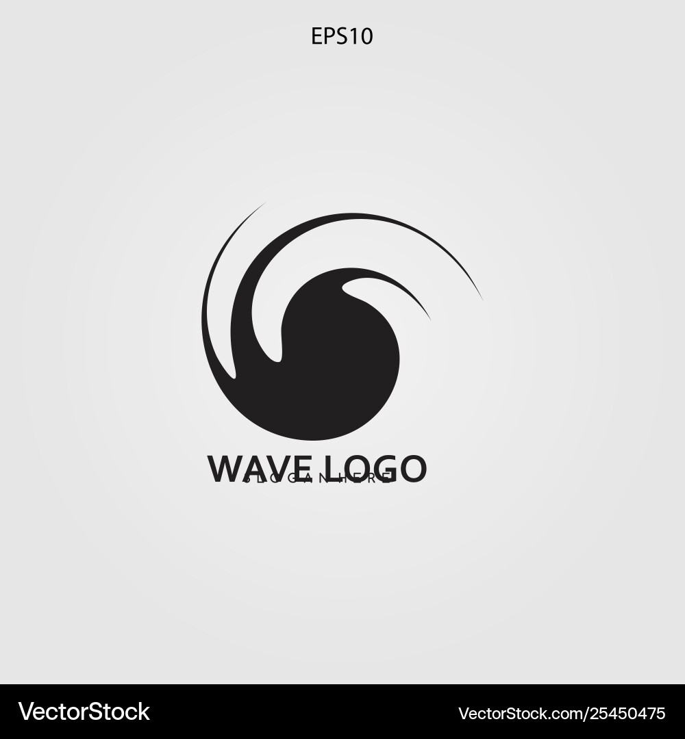 Wave logo design minimalist and elegant concept Vector Image