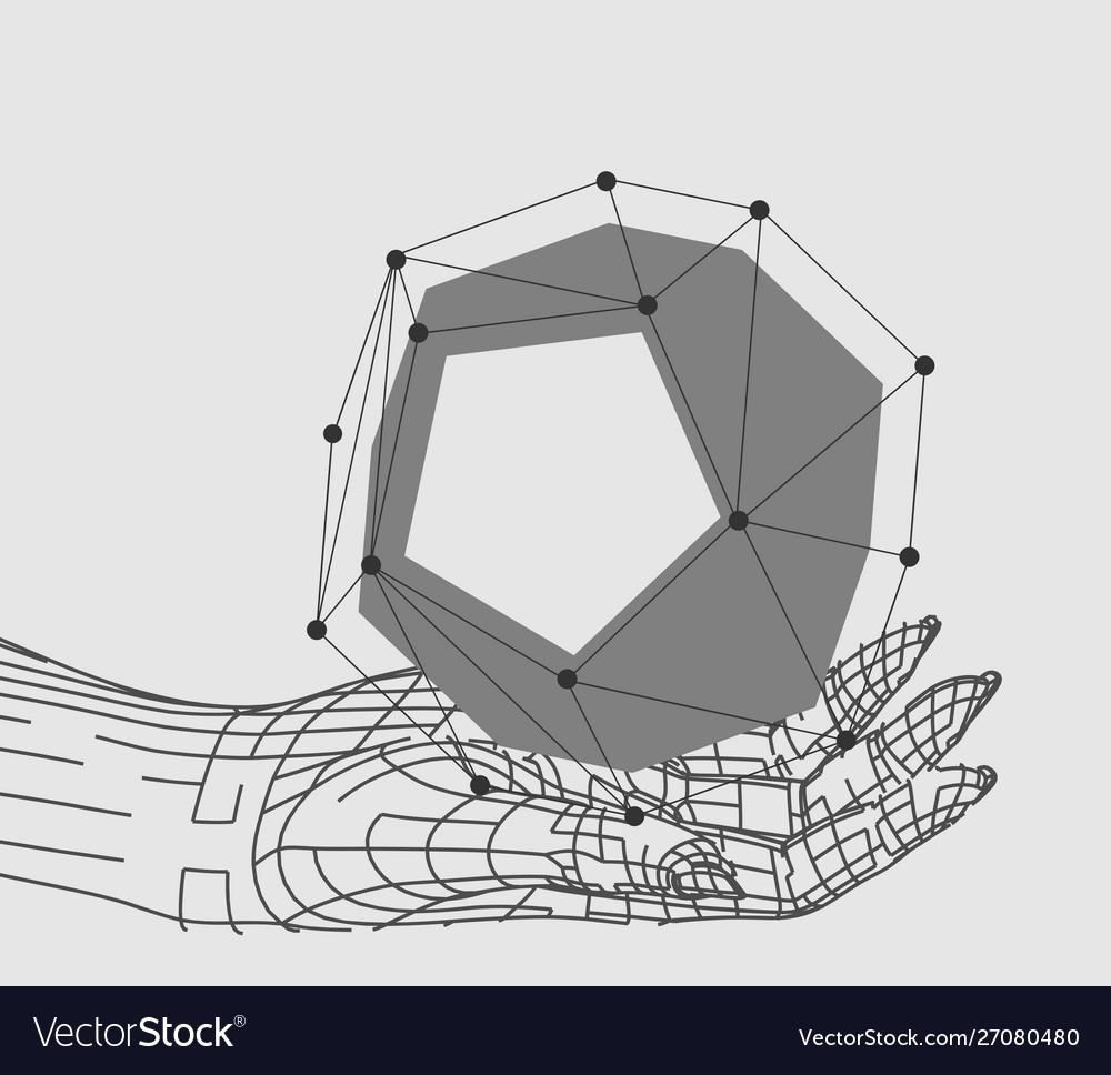 Abstract human hands Royalty Free Vector Image