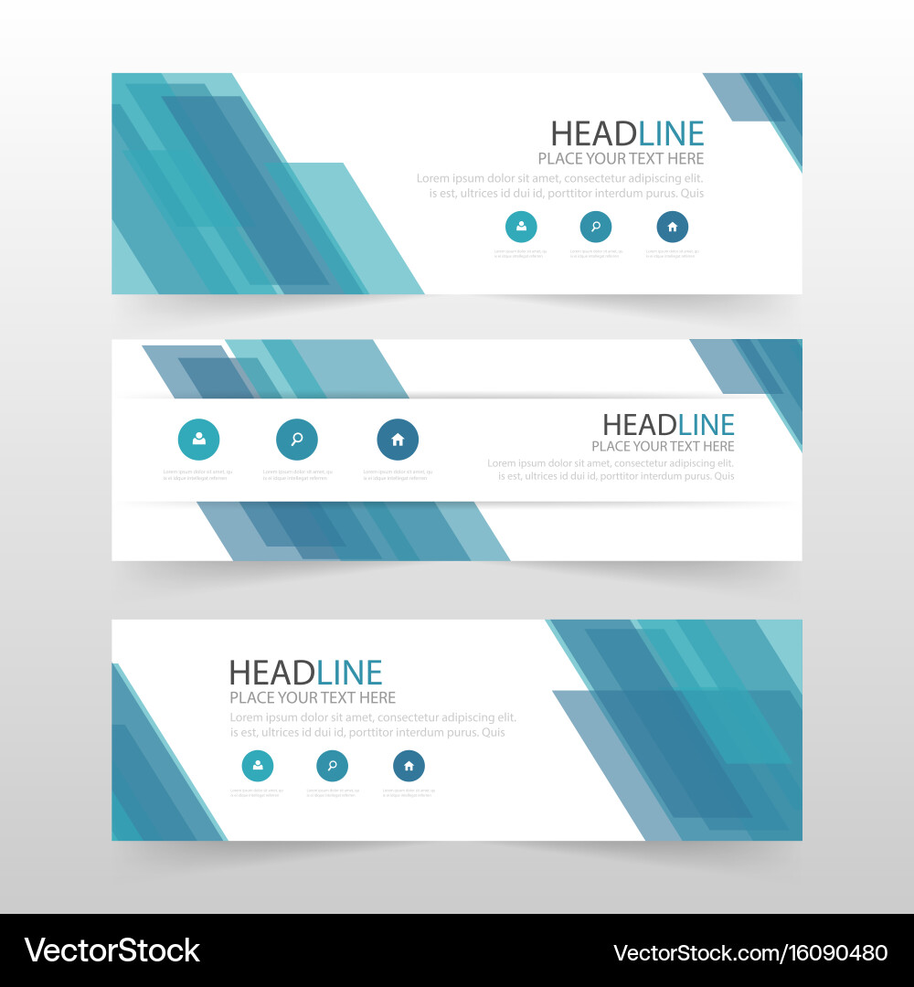 Blue abstract corporate business banner template Vector Image