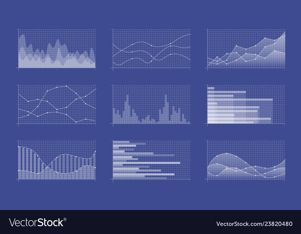 Charts set Royalty Free Vector Image - VectorStock