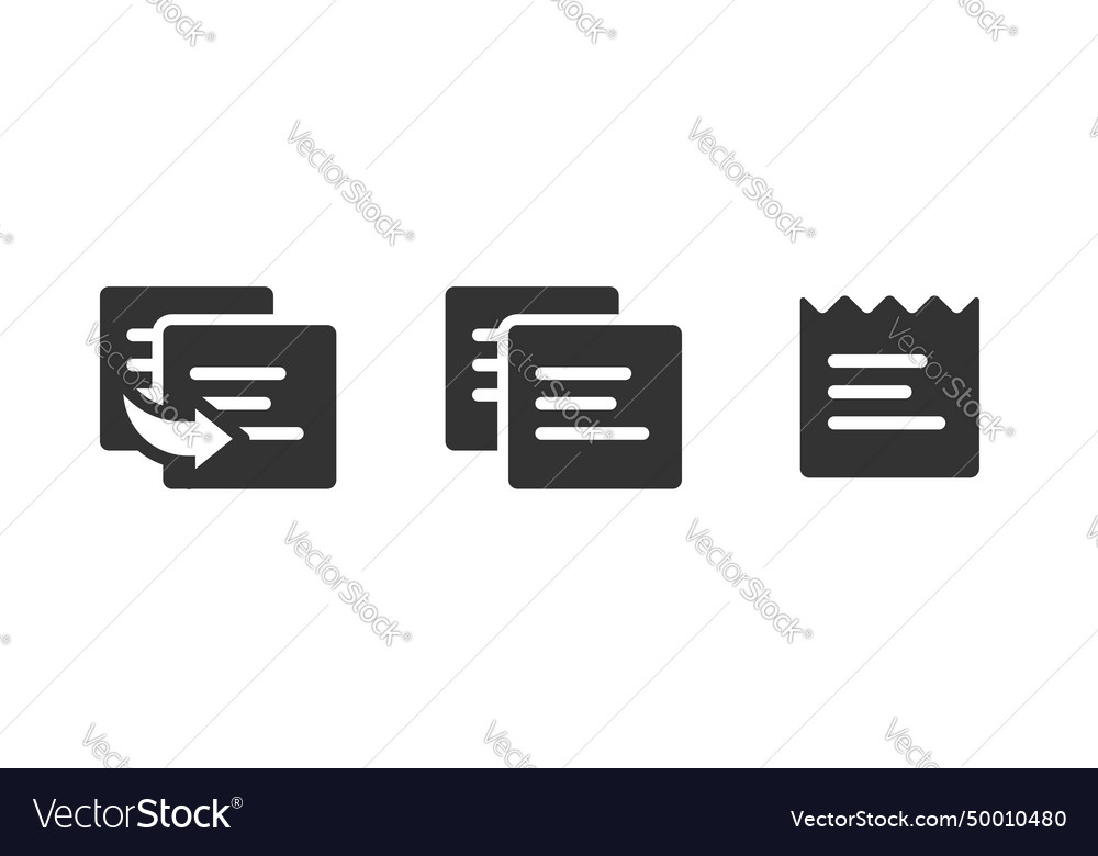 Document file duplicate copy clone icon text doc Vector Image