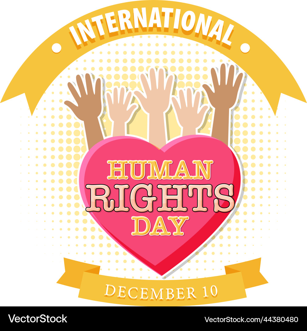 International human rights day banner design Vector Image