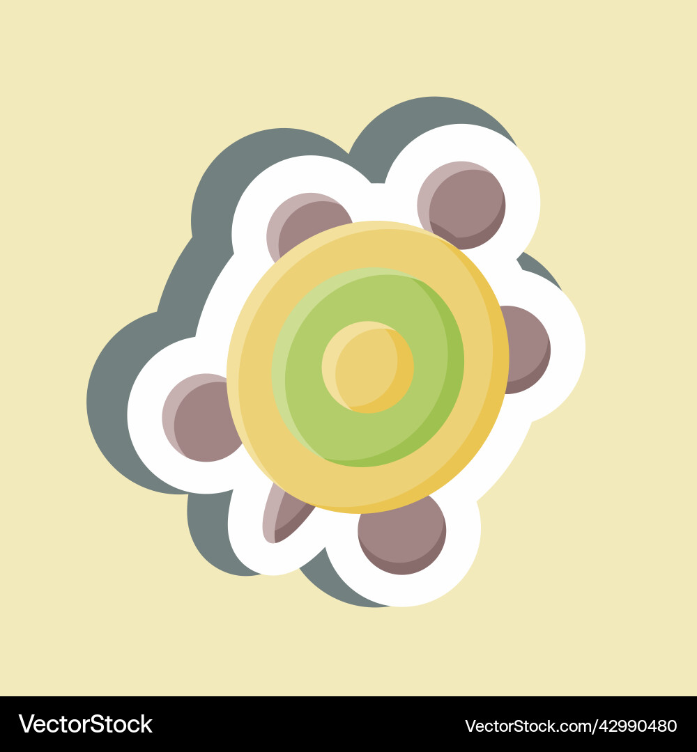 Sticker turtle meat suitable for seafood symbol Vector Image