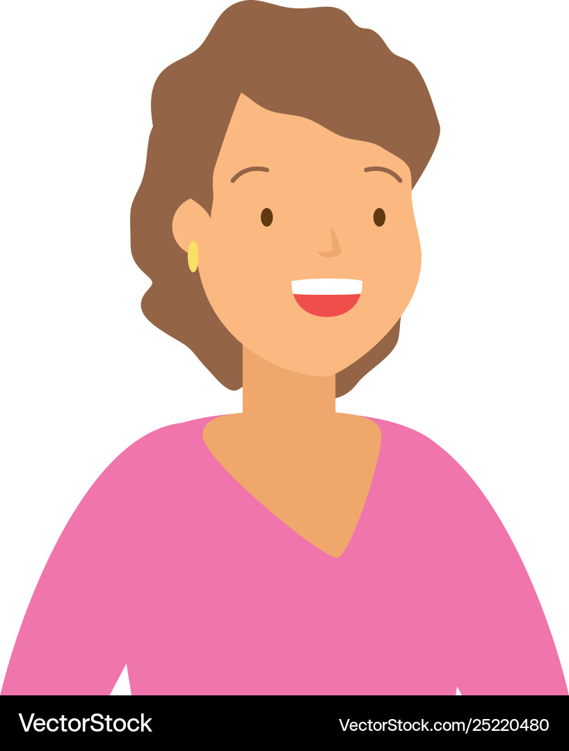 Woman character portrait Royalty Free Vector Image