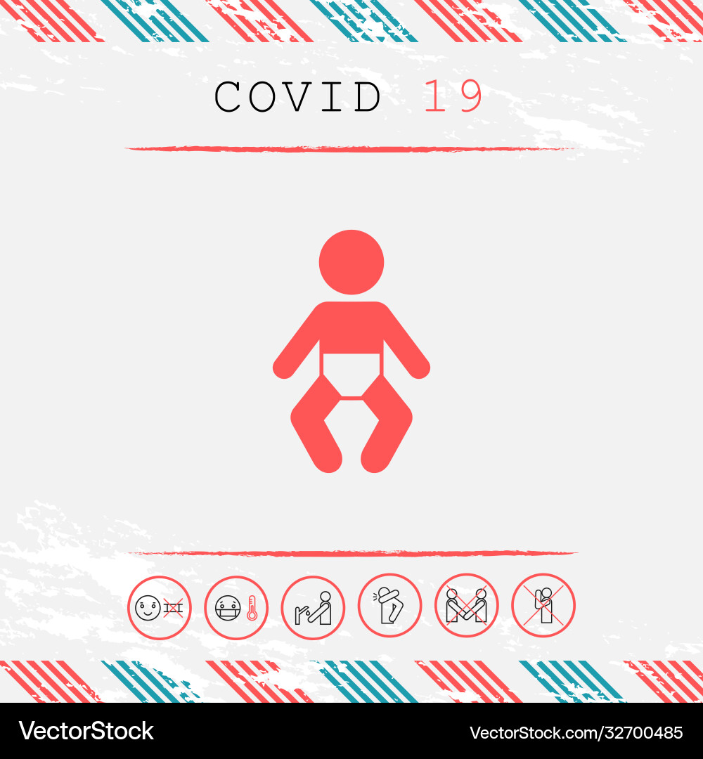 Baby symbol icon graphic elements for your design Vector Image