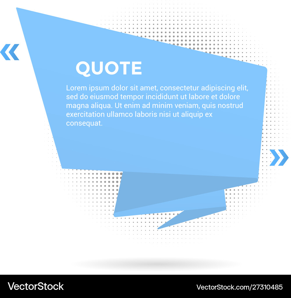 Big ribbon with quote text space Royalty Free Vector Image