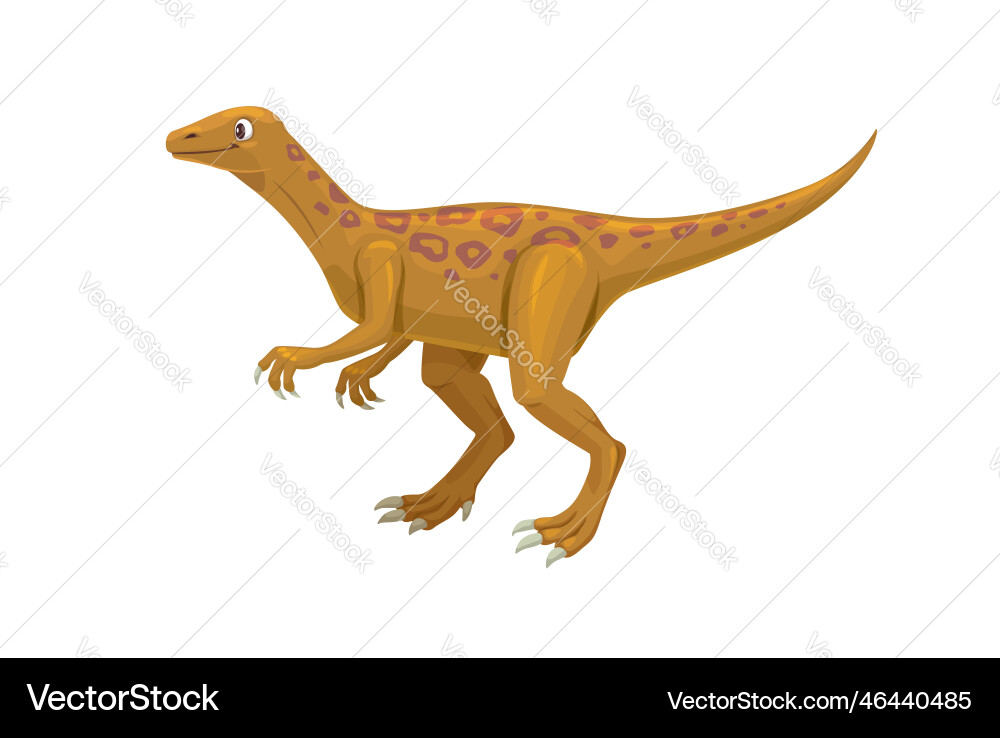 Cartoon eoraptor dinosaur character carnivore Vector Image