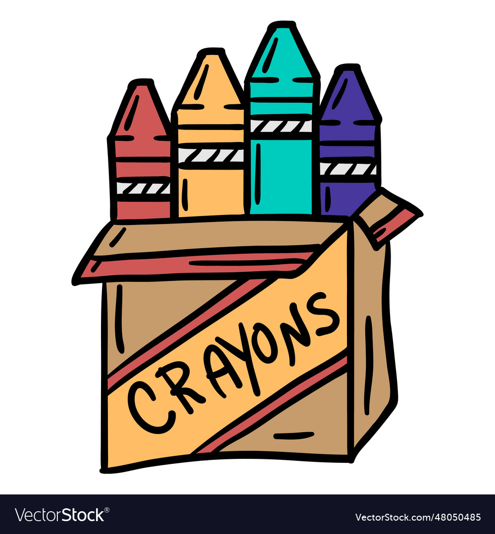 Crayon pack colorful Royalty Free Vector Image