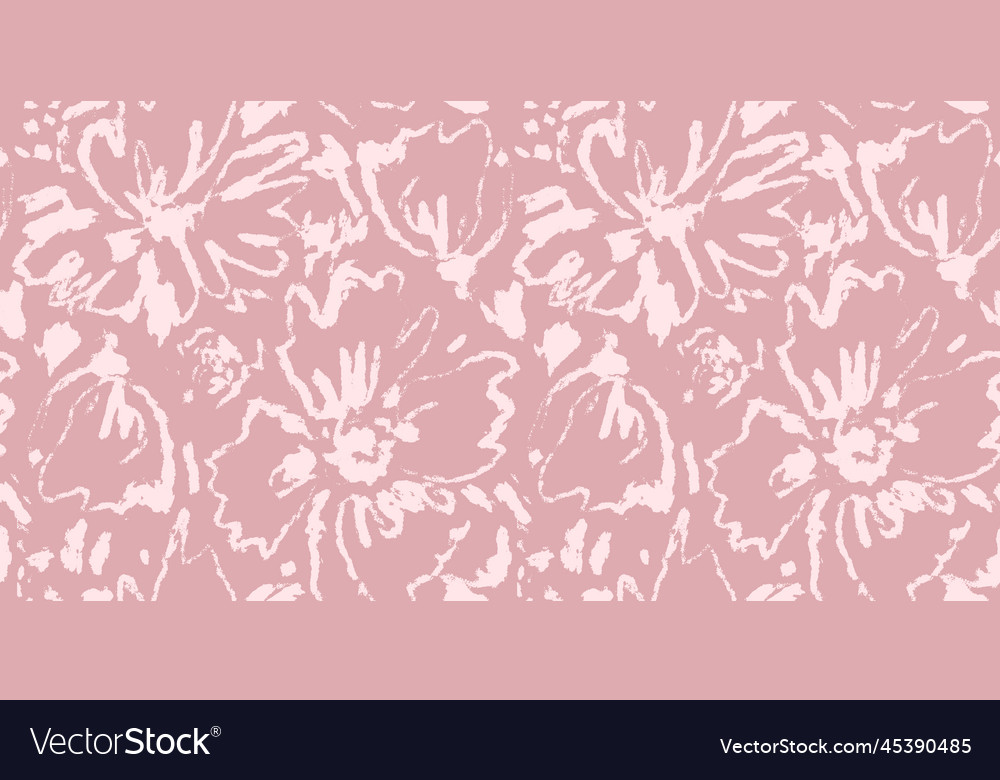 Floral vintage seamless pattern subtle pink Vector Image