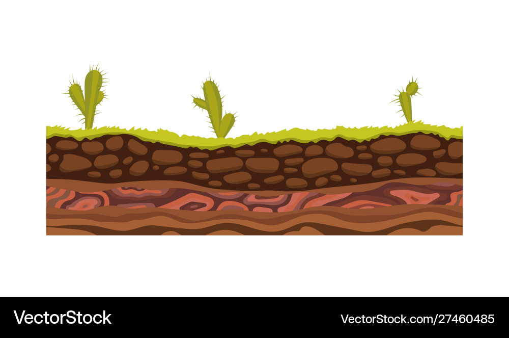 Seamless ground soil and land image for ui Vector Image
