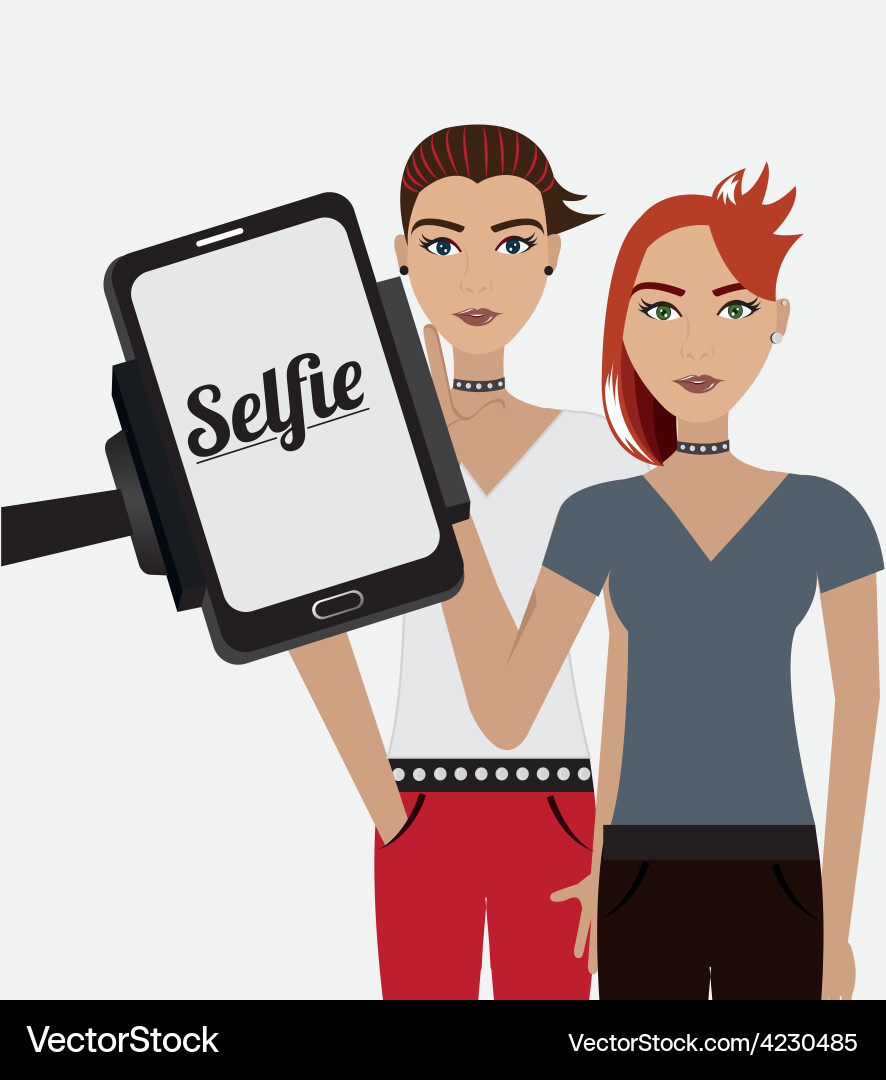 Selfie design Royalty Free Vector Image - VectorStock
