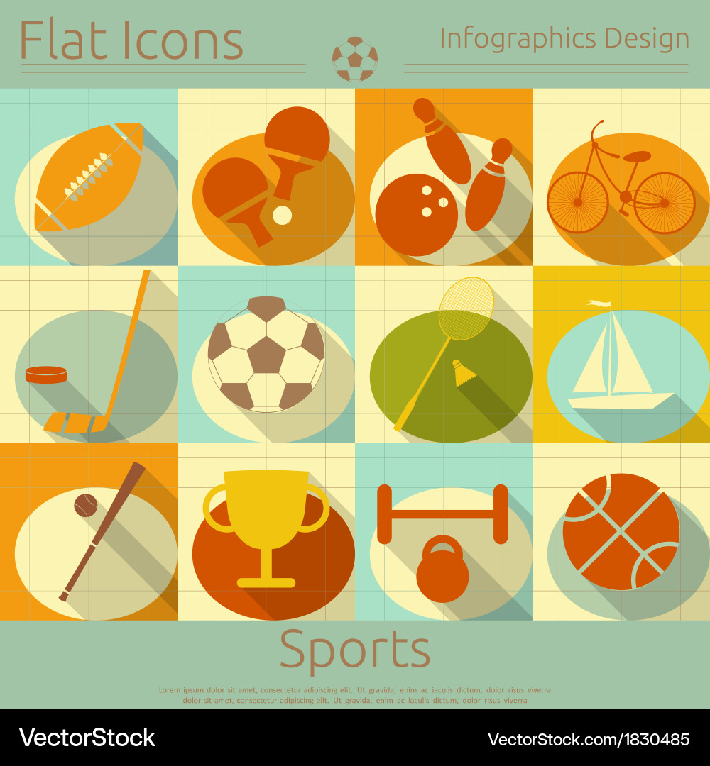 Sports in Retro Style Royalty Free Vector Image