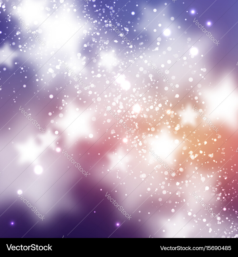 Starry background smooth and blured stars on blue Vector Image
