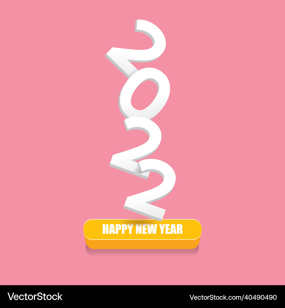 2022 happy new year creative design background Vector Image