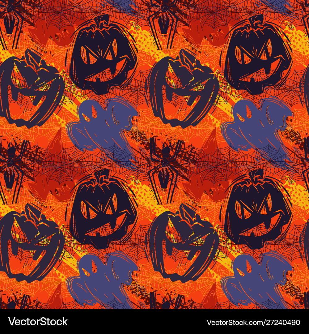 Abstract seamless halloween pattern for girls Vector Image
